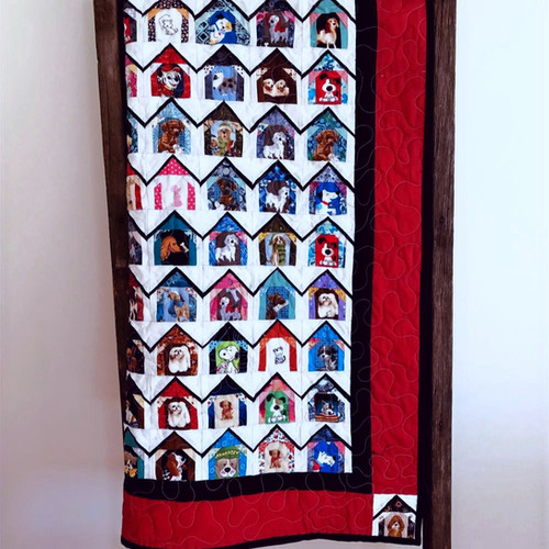 PDF Pattern | Kid’s Quilt | 365 Dog Houses , Throw size 65" square ...