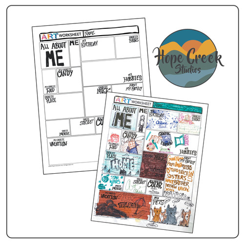 Art Drawing All About Me Introduction Intro Worksheet — First Day Week ...