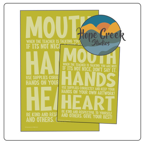 Art Room Classroom Management Poster Behavior Character Development ...