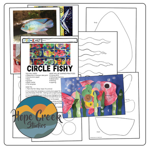 Art Craft PreK Preschool Kindergarten Circle Fish Ocean Collage Lesson ...