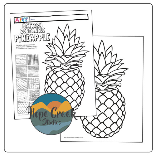 Art Pattern Texture Zentangle Drawing Pineapple Template Pattern ...