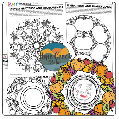 Art Therapy Gratitude Thankfulness Thanksgiving Harvest Mandala ...