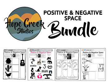 Art Drawing Positive & Negative Space Worksheet Handout Intro Notan Sub ...