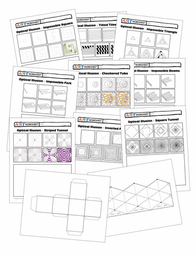 Drawing Step-by-Step Art Optical Illusions Elementary Middle School ...