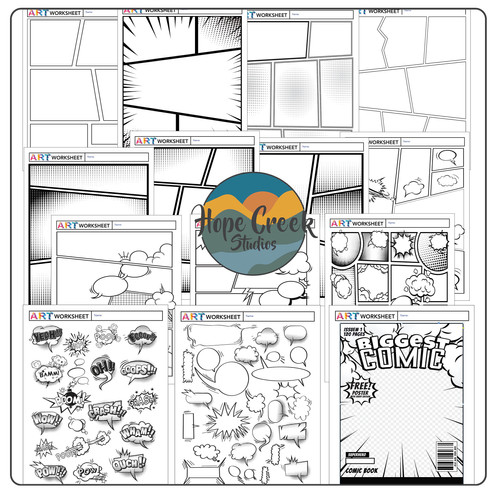 Art Drawing Comic Strips Cartoons Templates Frames Storyboards Book ...