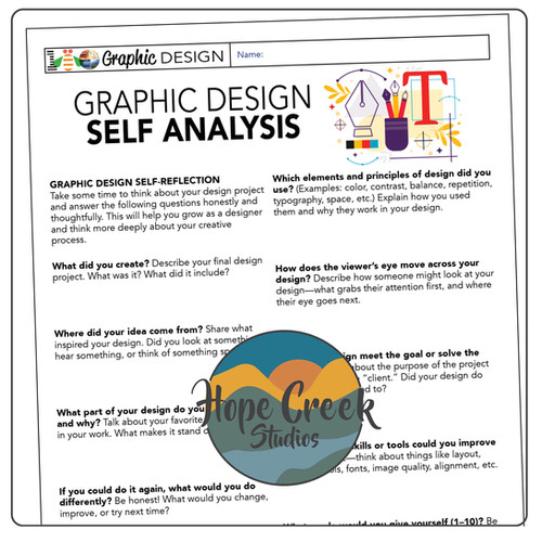 Art: Graphic Design Self Student Analysis Questions Critique Project ...