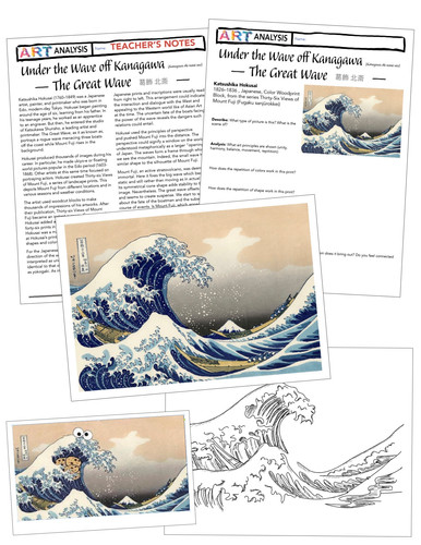 Art History Asian Hokusai The Great Wave Worksheet Meme Parody ...
