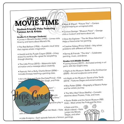 Art in Movies & TV — Free Classroom Resource | HopeCreek