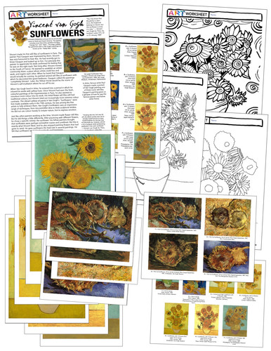 Art History Vincent Van Gogh SUNFLOWERS Images Compare Contrast Info ...