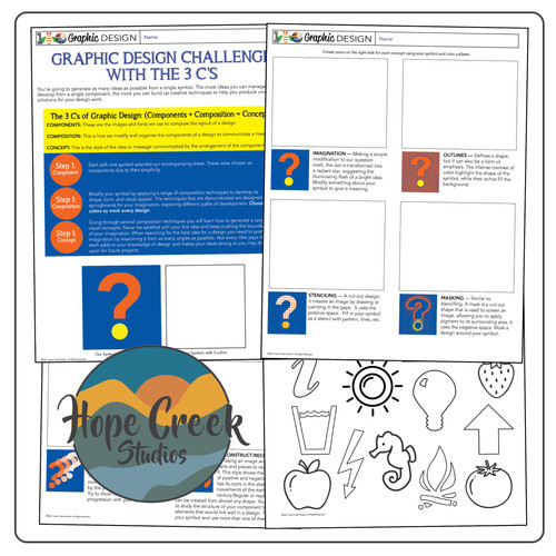 Art Graphic Design: The 3 C's of Designing Worksheet Lesson Symbols for ...