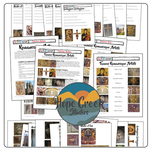 Art History Romanesque Era Famous Artists Worksheets Lesson Analysis ...