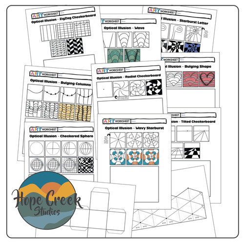 Drawing Step-by-Step Art Optical Illusions Elementary MS Beginner ...