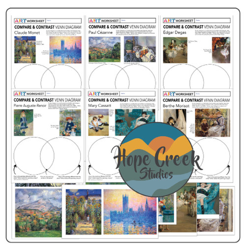 Art History & Math Venn Diagram Compare Contrast Impressionism Artist ...