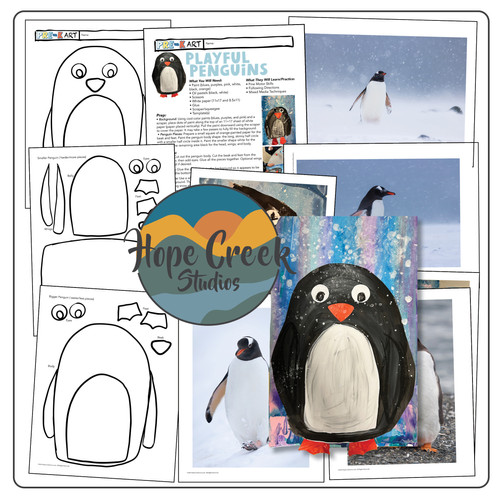 Art Project Preschool K–2 Early Ed Collage Lesson Winter Snow Polar ...