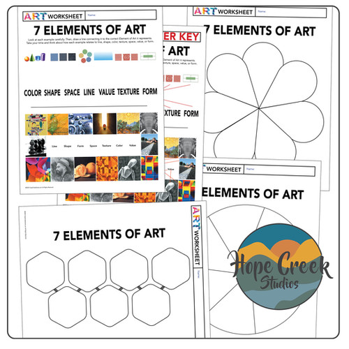 Elements of Art Drawing Worksheet Activity lesson Handout Bell Ringer ...