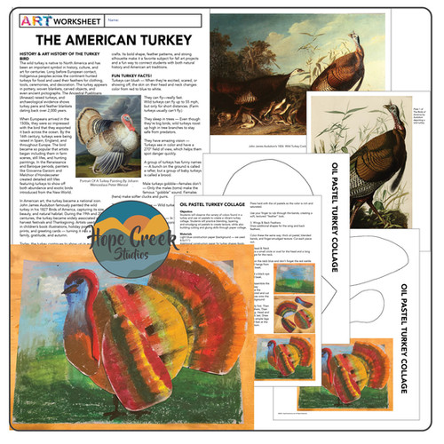 Oil Pastel Thanksgiving Turkey Collage Lesson Turkey Art History & Fun ...