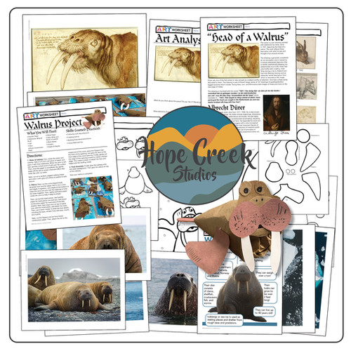 Winter Walrus Art Arctic Animal 3D Paper Sculpture Project Lesson ...