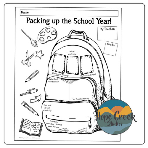 Art Drawing End of the School Year Last Day Worksheet Activity Favorite ...