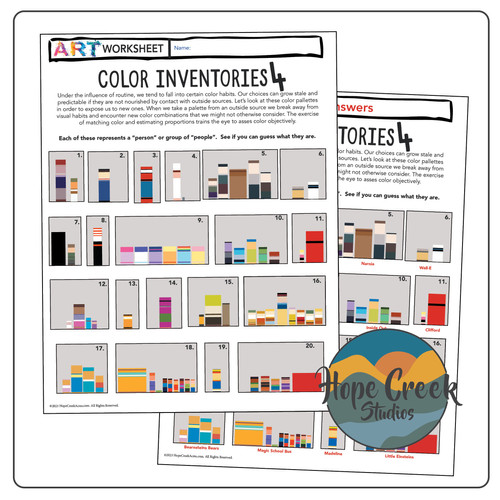 Art Identify Guess the Character Game #4 Graphic Design Color Inventory ...