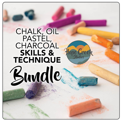 Skill & Technique Chalk Oil Pastel Chalk BUNDLE Worksheets with Art ...