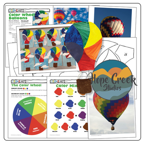Hot Air Balloon Art Color Wheel Mix K-2 Early Elementary Preschool ...