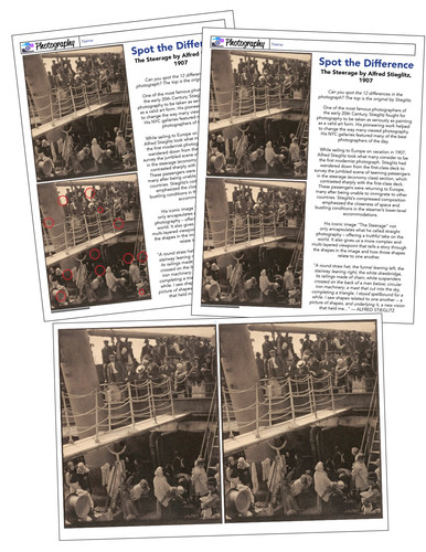 Photography Photo History: Spot the Difference Worksheet Game Alfred ...