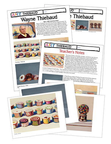 Art History WAYNE THIEBAUD Donuts Gumball Compare Activity Worksheet ...
