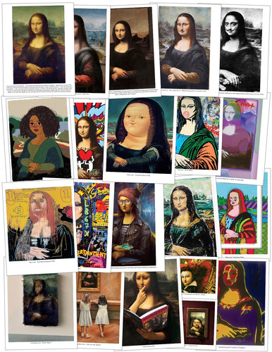 Studio Art History Classroom Class Poster 21 Faces of MONA LISA Door ...