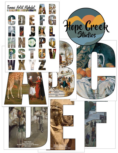 Famous Artist Painter Art History Alphabet Letter Classical Poster ...