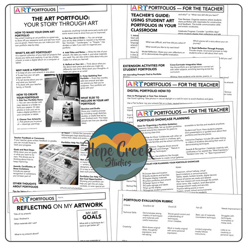 Art Graphic Design Photography Student Portfolio & Teacher Guide Rubric ...