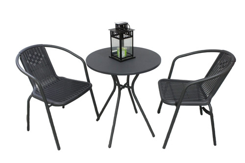 3-Piece Outdoor Bistro Set – Modern Metal Patio Table & Chairs | LP ...