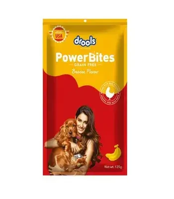 Drools Power Bites Banana Flavour - Real Chicken, Dog Treats,135 ...