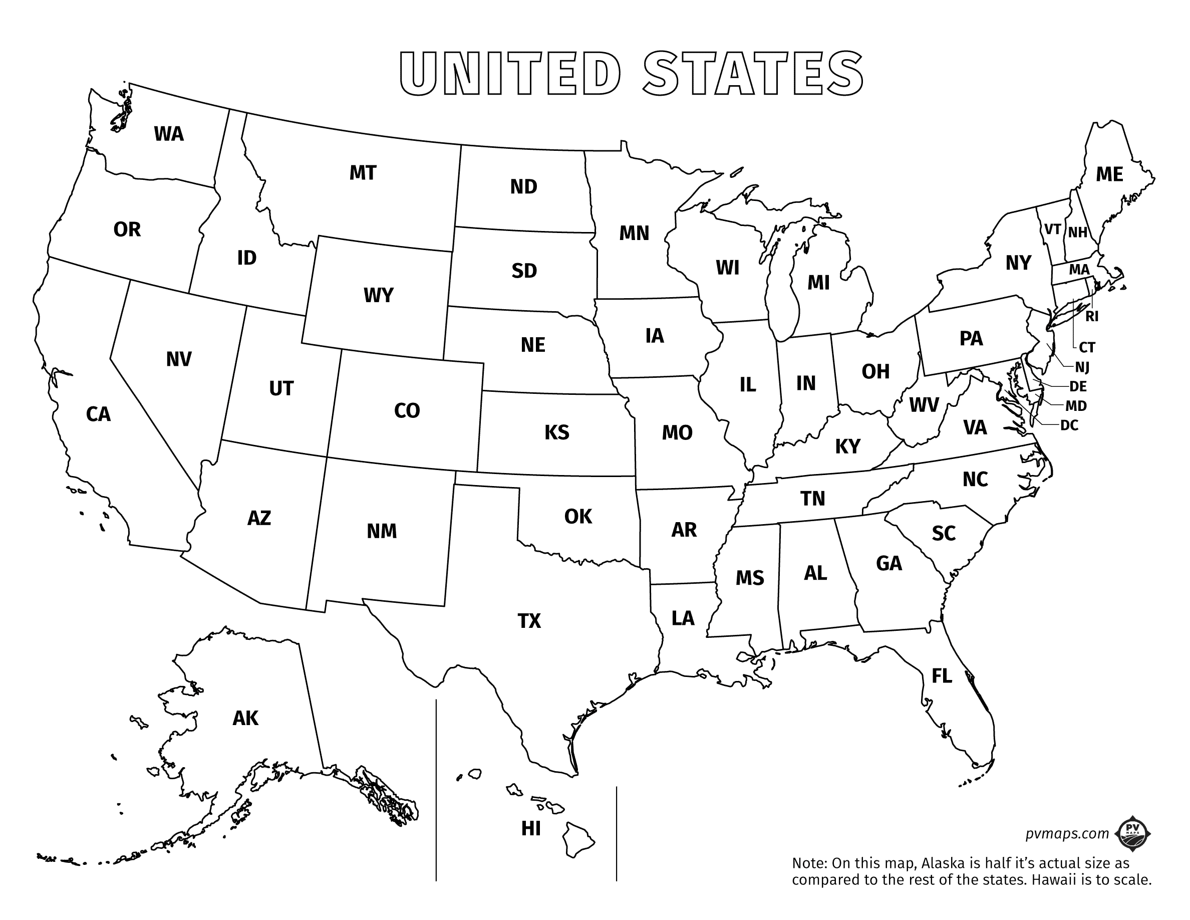 Us Map With States Labeled Printable Us Map States Labeled Of With