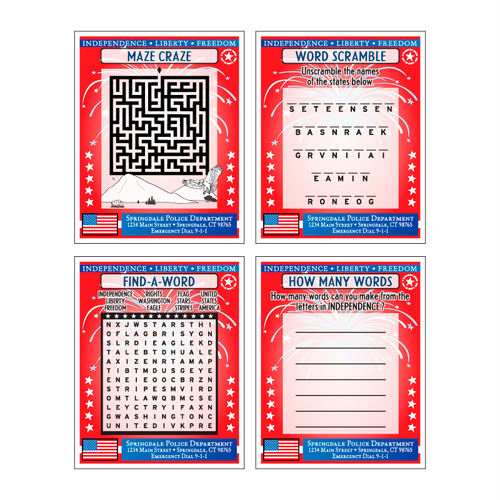 Patriotic Activity Cards | Coast to Coast