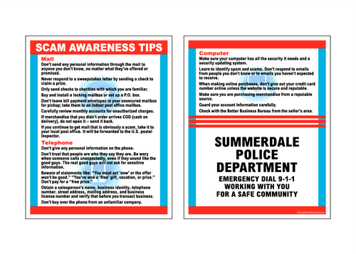 Scam Awareness Information Card/Panel | Creative