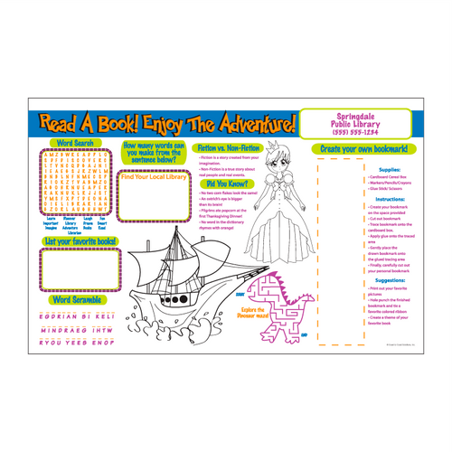 Read A Book Enjoy The Adventure Activity Sheet | Coast to Coast