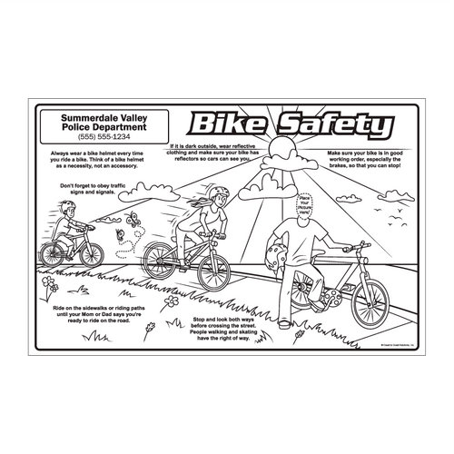 Color Me Bike Safety Coloring Poster | Coast to Coast