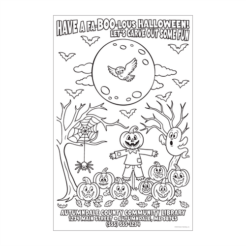 Halloween Pumpkin Patch Coloring Poster | Creative