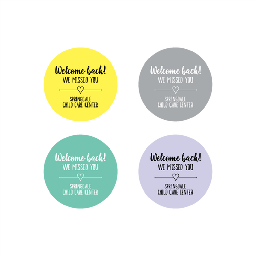 Welcome Back - Heart Stickers | Creative