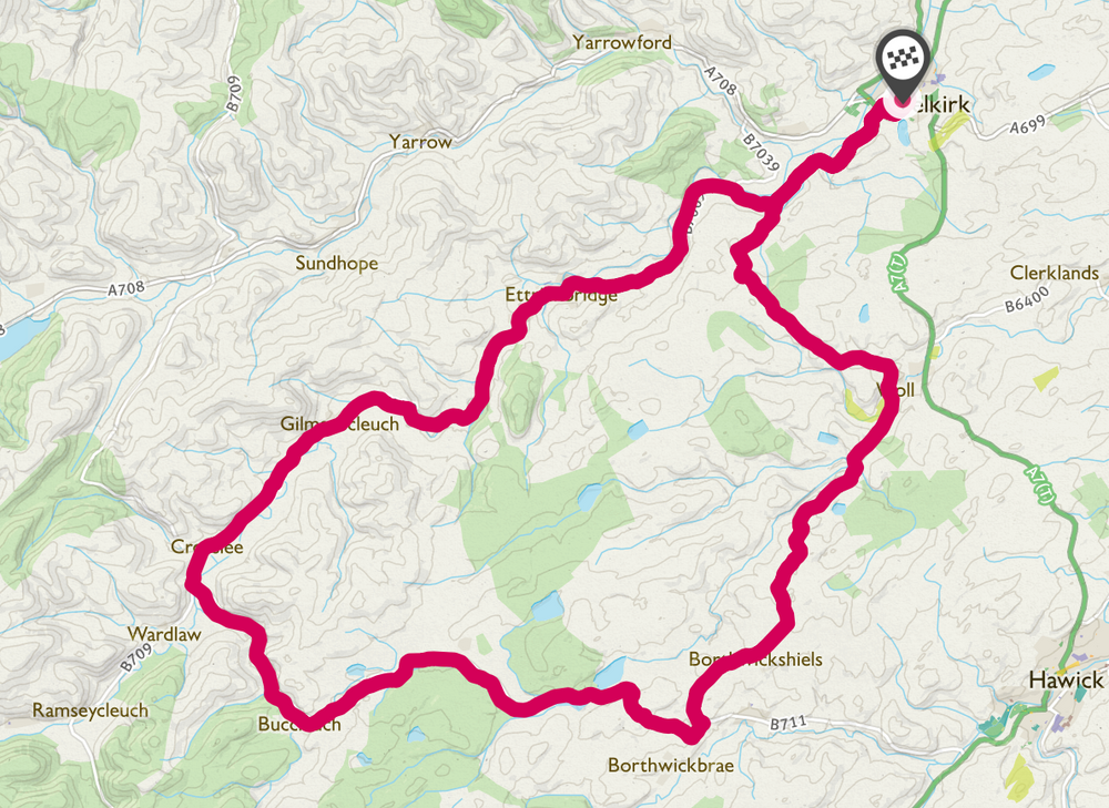 Ettrick Forest road cycling circular