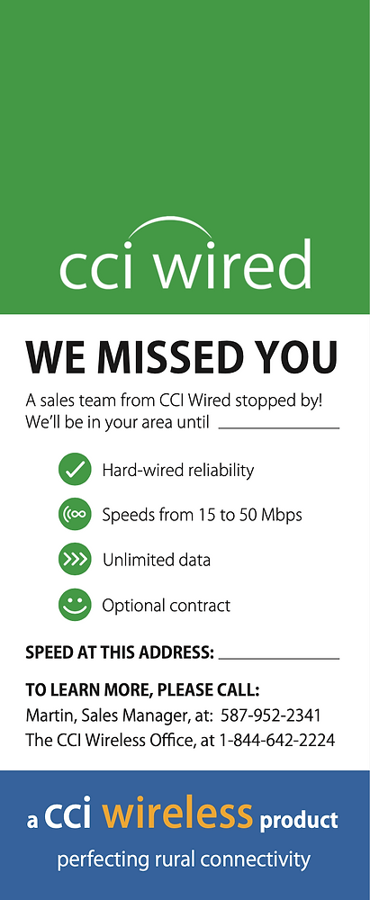 CCI Wireless Doorhangers