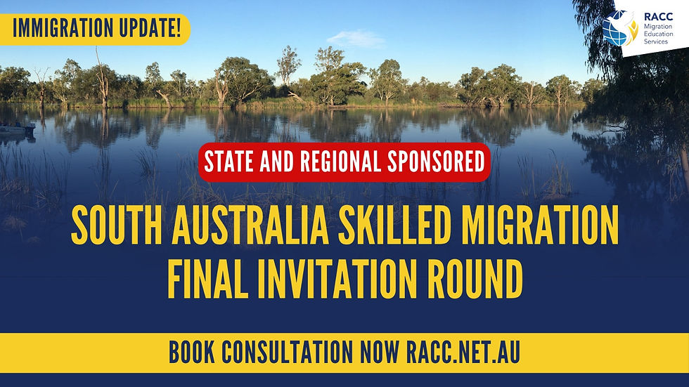 South Australia Invitation Round – 21 May 2026 (190 & 491 Visa)