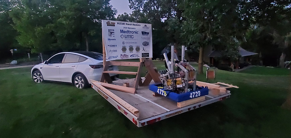 Tesla Pulls ROCORI Robotics parade Float