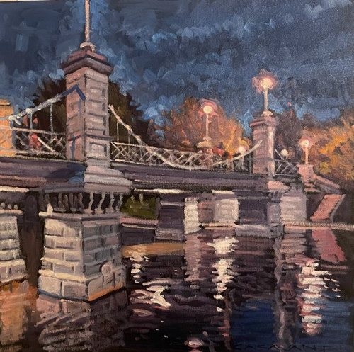 Public Garden Bridge At Night | NOA Gallery