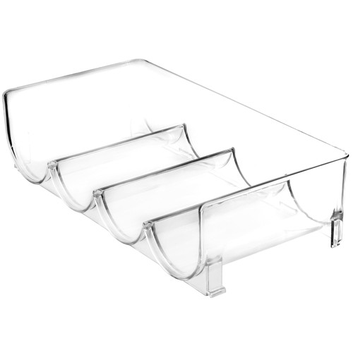 Youngever Plastic Water Bottle Organizer, Clear Bottle Rack Organizer ...