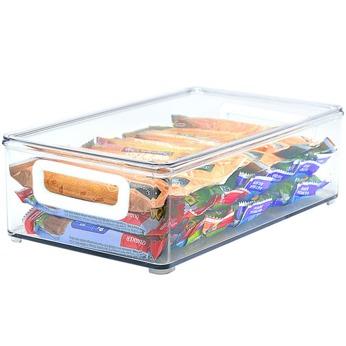 Youngever 2 Pack Stackable Plastic Storage Organizer Container Bins ...