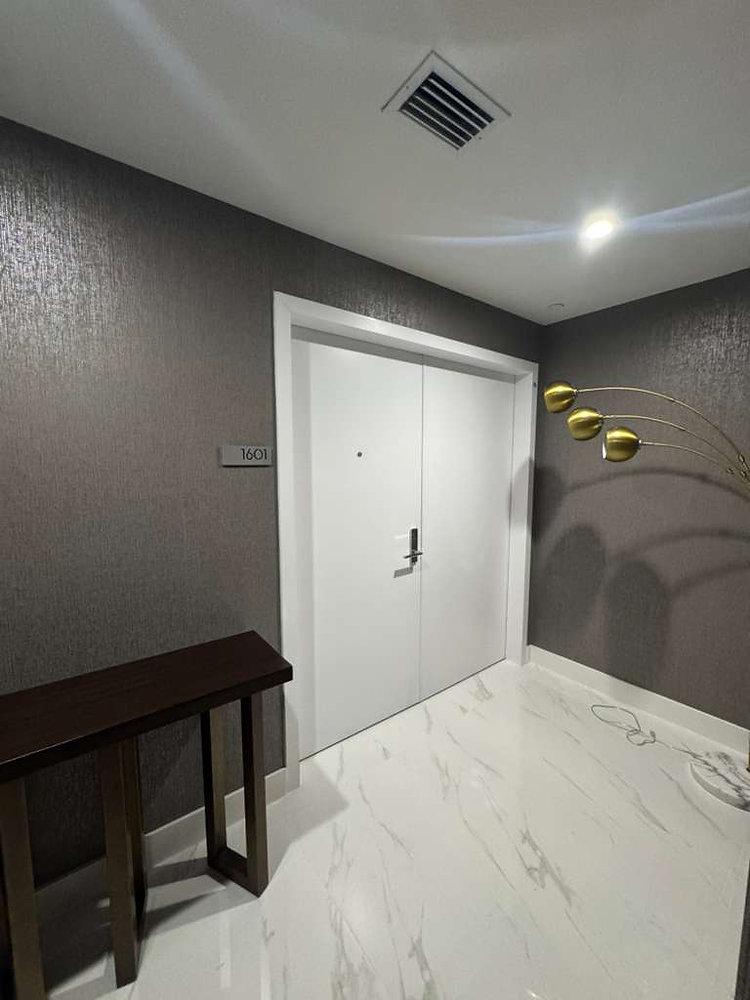 Elevator Foyer Wallpaper Installation at Aria Reserve Miami