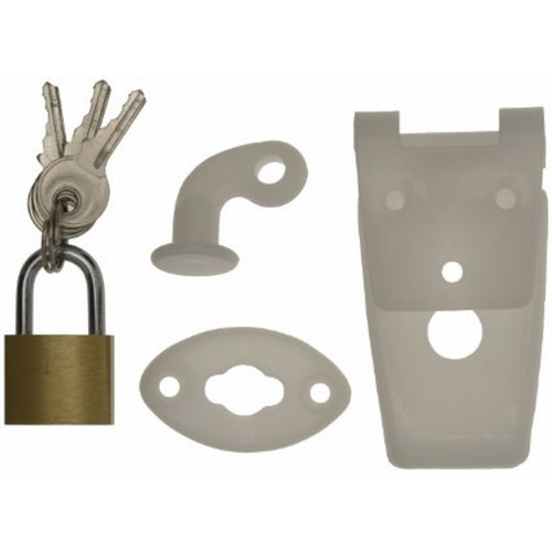 Gas Bottle Locker Catch & Padlock | Caravan Connection 1
