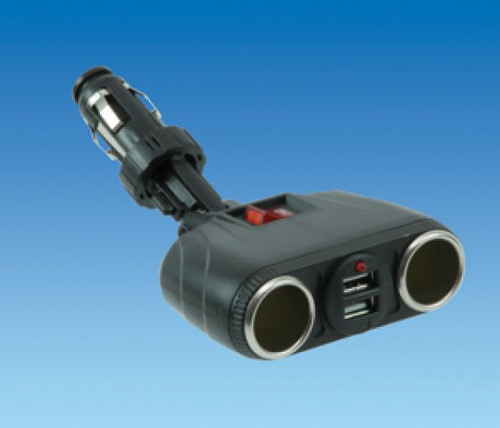 Double USB & 12V Cigarette Socket c/w switch | Caravan Connection 1