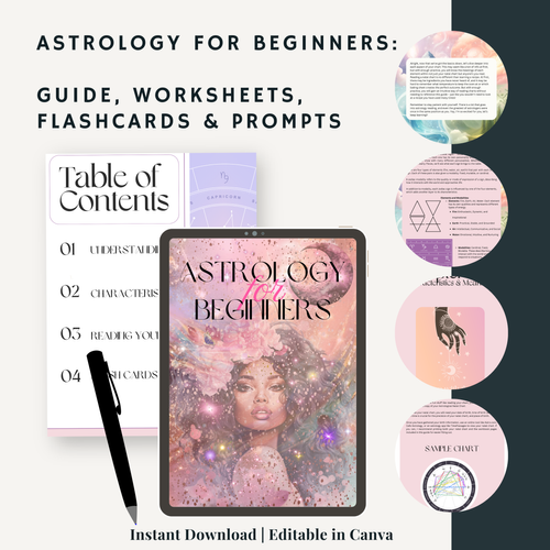 KnMs | Astrology for Beginners: Guide, Worksheets, Flashcards & Prompts ...